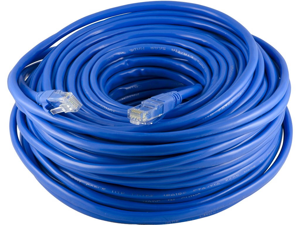 Flat Blue Internet Cable 45 Ft Cat 6 Flat Ethernet Cable - UTP Blue ...